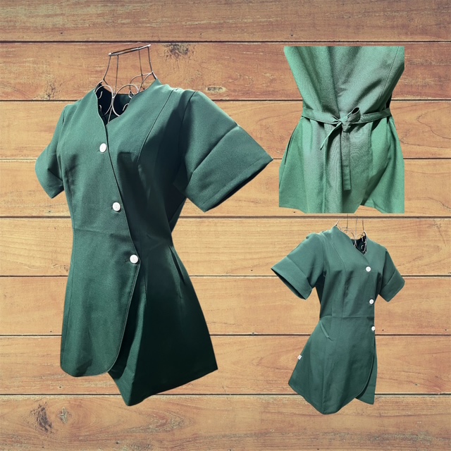 Delantal verde princesa - Delantales Profesoras | Venta de textiles